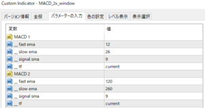 2つの期間のMACDを同時に表示する「MACD_2x_window」 | MT4インディケーター貯蔵庫